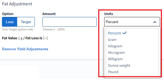 How do I add a Yield Adjustment for Fat Loss to a Recipe? – Genesis Foods