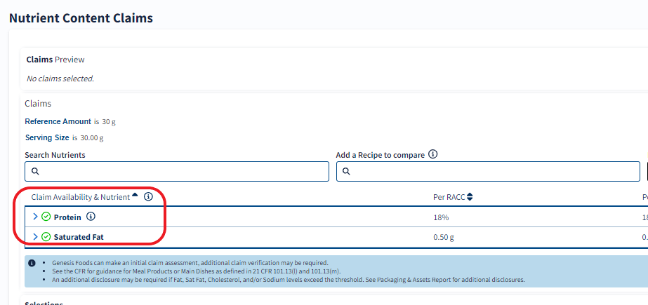 How to use Comparison Recipe for Nutrient Content Claims – Genesis Foods