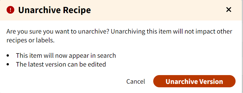 How do I archive (or unarchive) a Recipe? – Genesis Foods