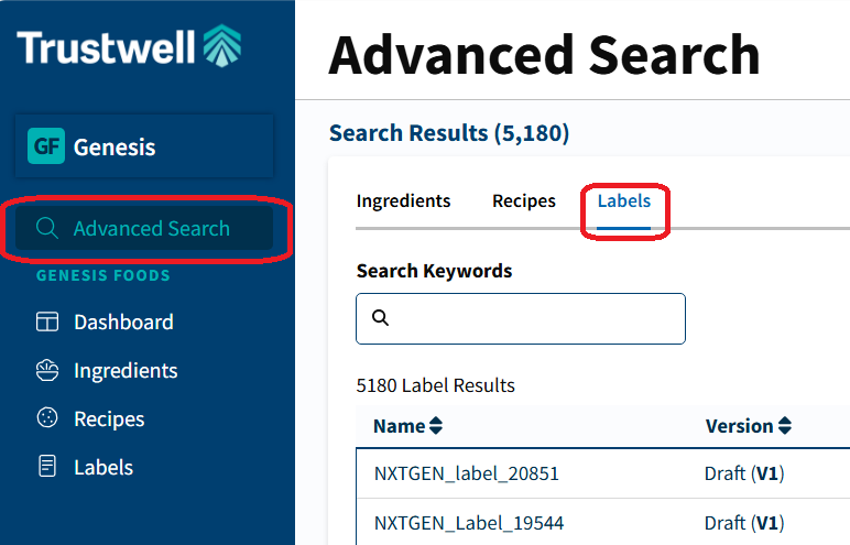 How Do I See a List of All My Labels? – Genesis Foods