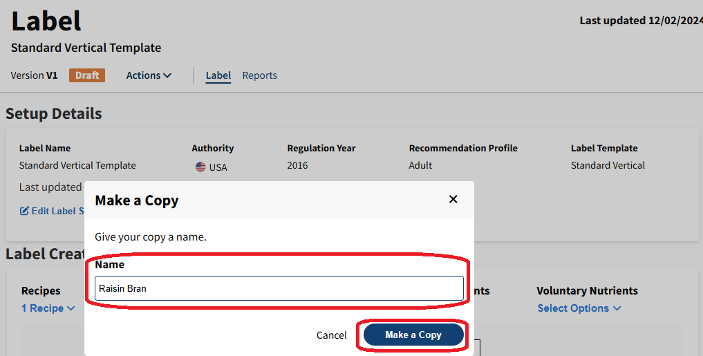 How do I copy Labels? – Genesis Foods