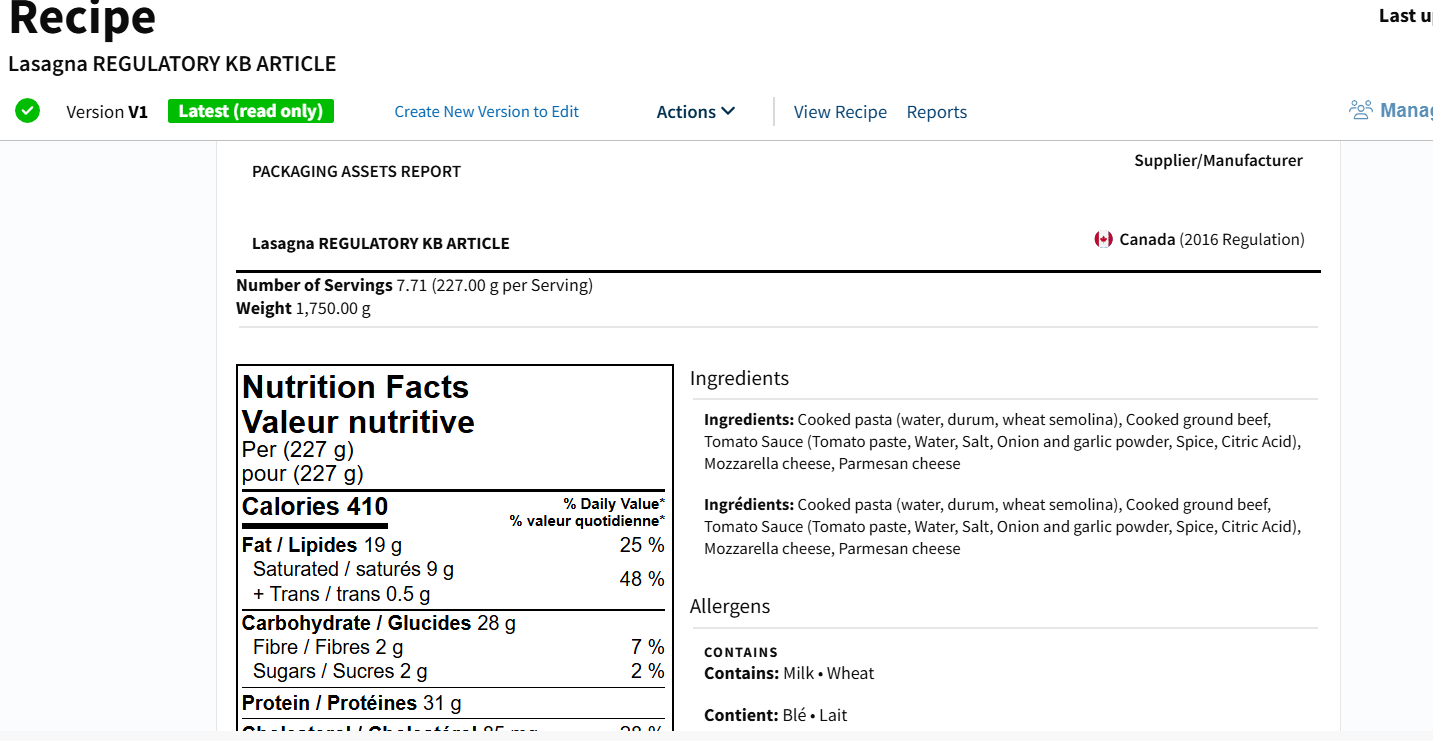 How do I create a Preview Label for a draft Recipe? – Genesis Foods