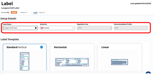 How do I create a Preview Label for a draft Recipe? – Genesis Foods