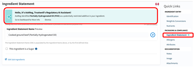 How do I use AskReg to monitor restricted additives in my Ingredients ...