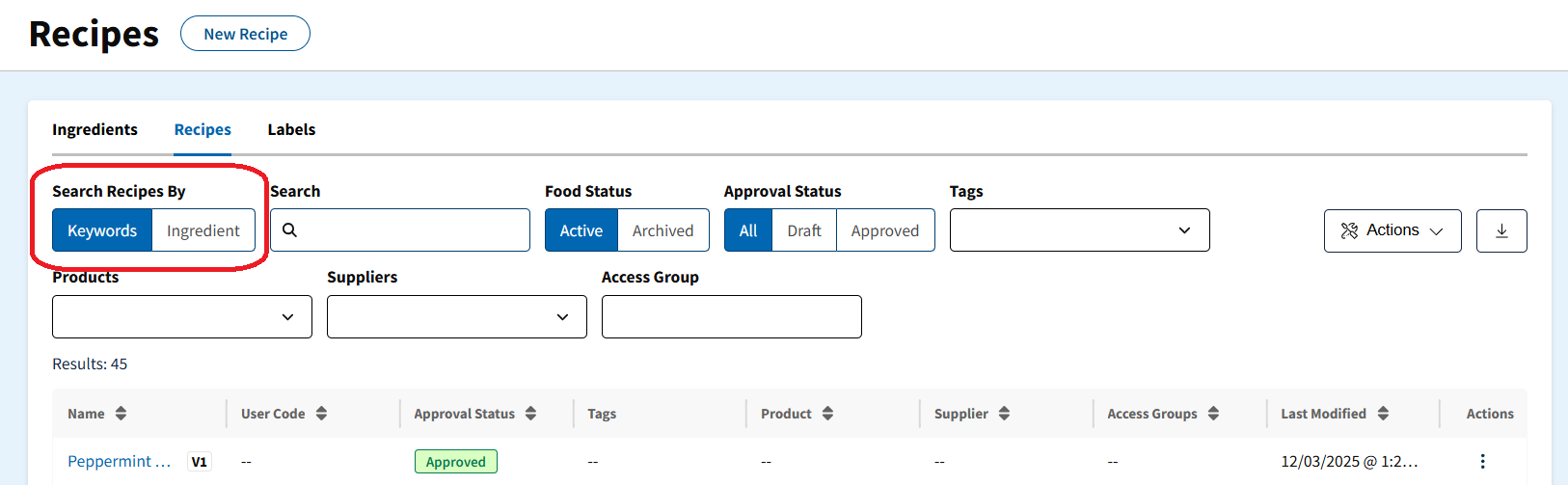 Where did the Advanced Search go? – Genesis Foods