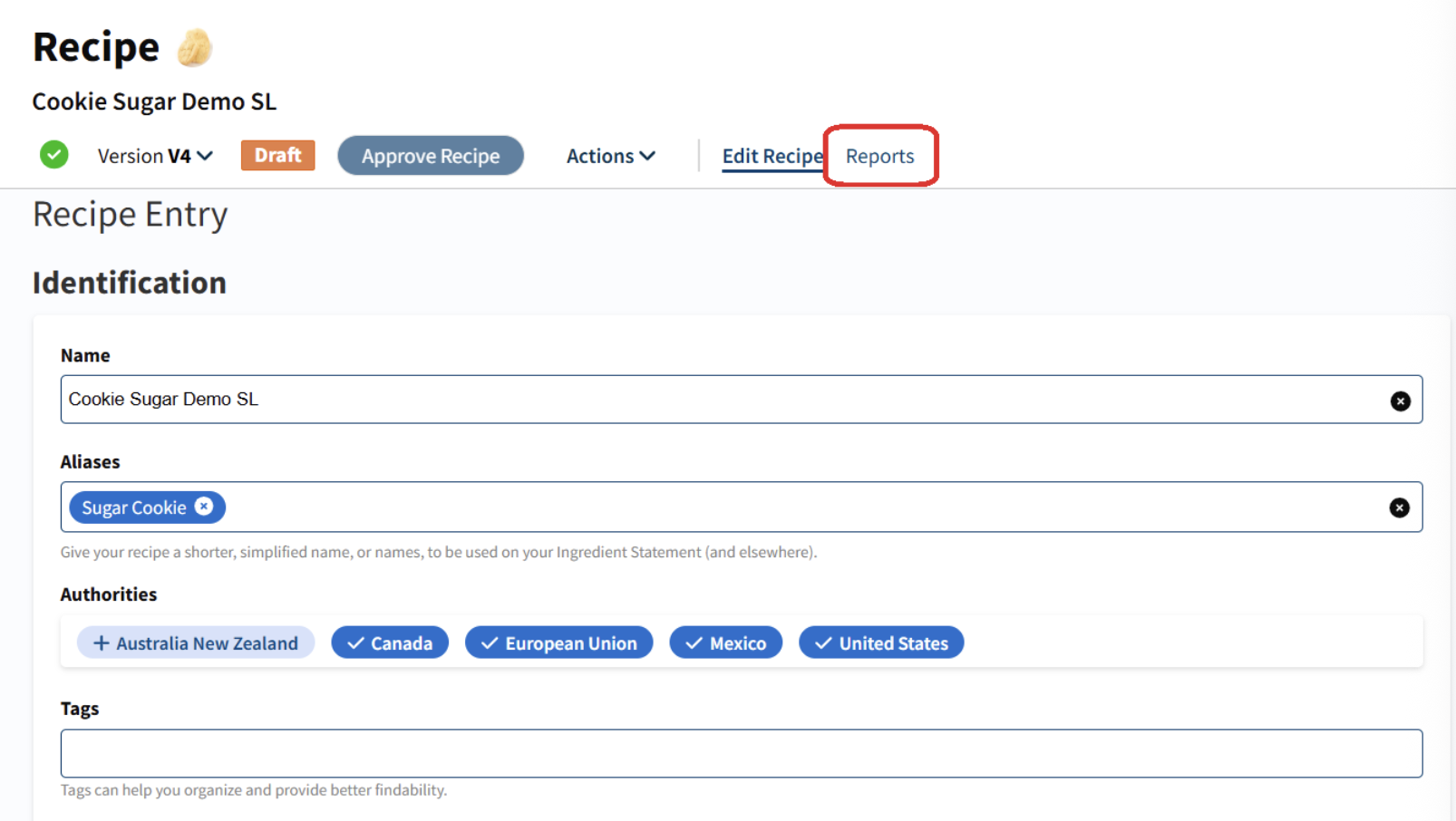 Nutrient Spec Sheet Report – Genesis Foods